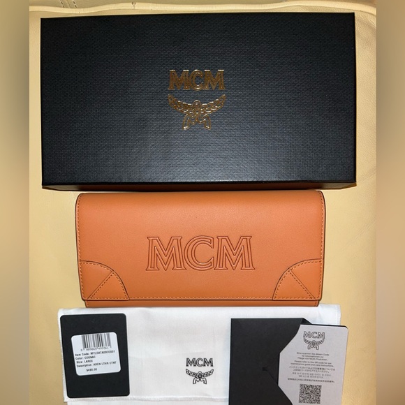 MCM | Bags | New Mcm Aren Logo Wallet | Poshmark